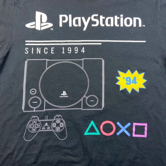 Sony | Shirts | Sony Playstation Mens Shirt Black Retro 994 Short ...